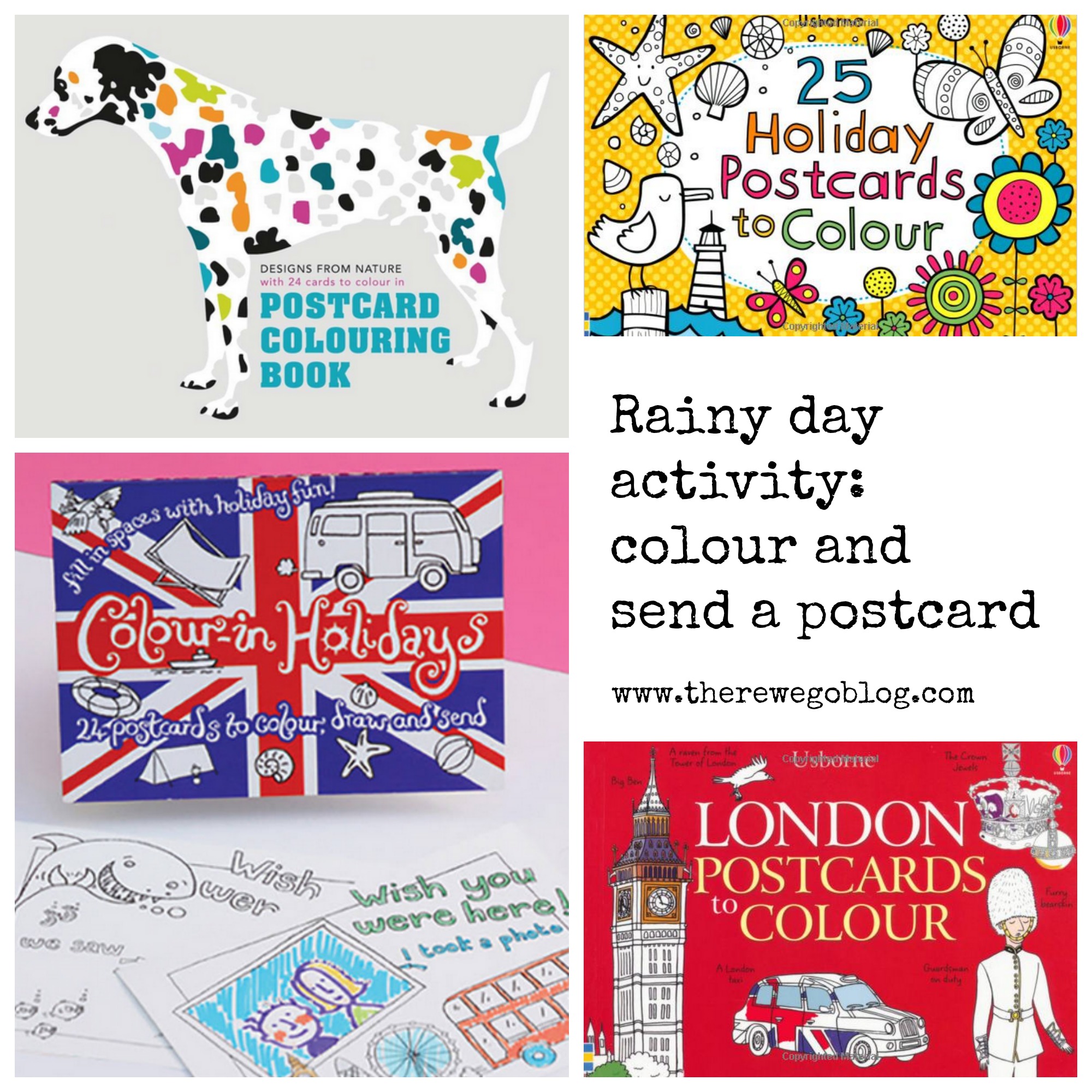 Colour and send a postcard - There We Go